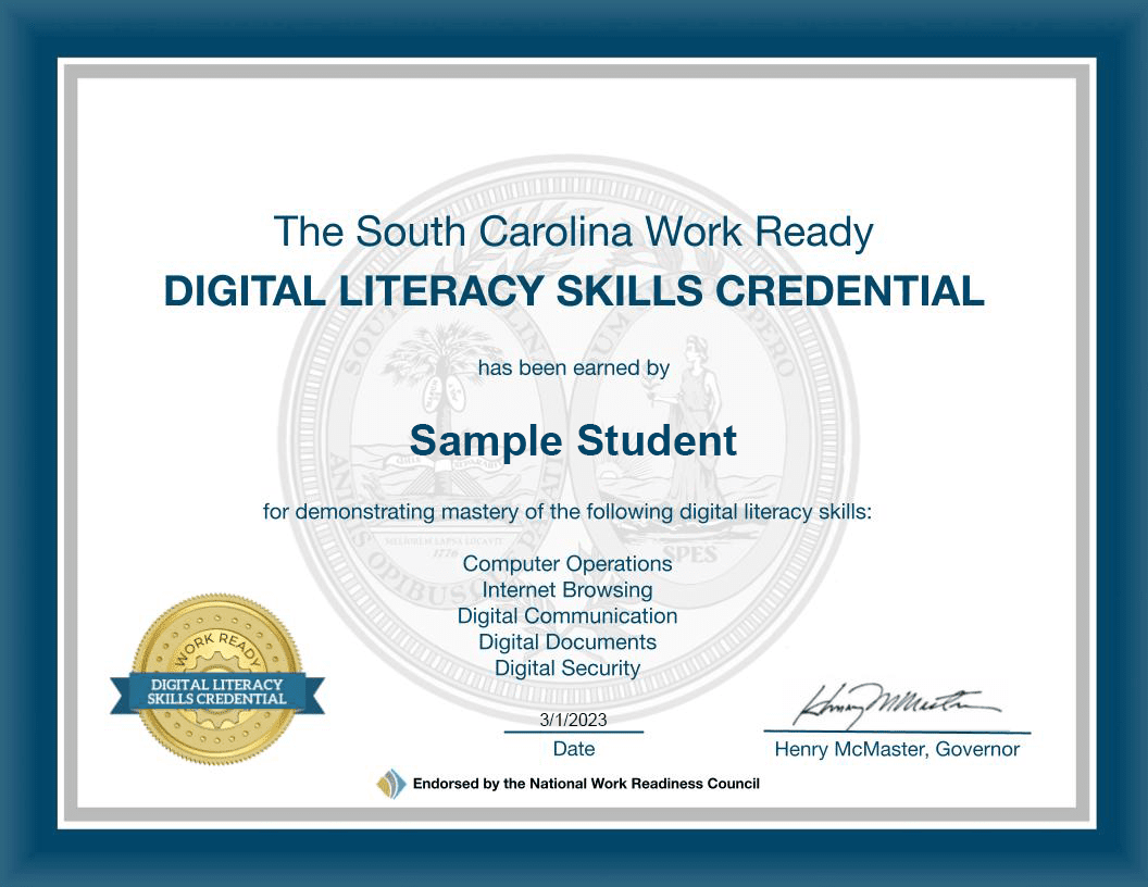 South Carolina Department of Employment and Workforce Career Readiness ...