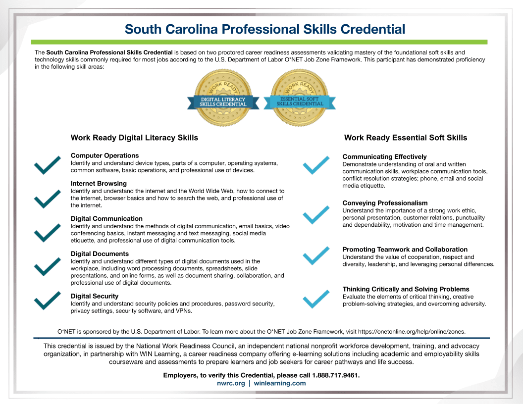 South Carolina Department of Employment and Workforce Professional ...
